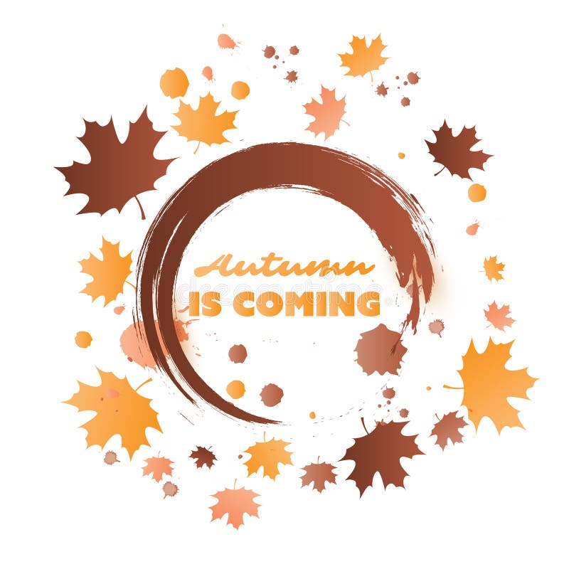 Autumn is Coming - Colorful Cover, Banner, Placard, Poster or Flyer ...