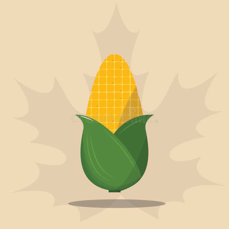 Autumn Corn. Vector Illustration Decorative Design Stock Vector ...