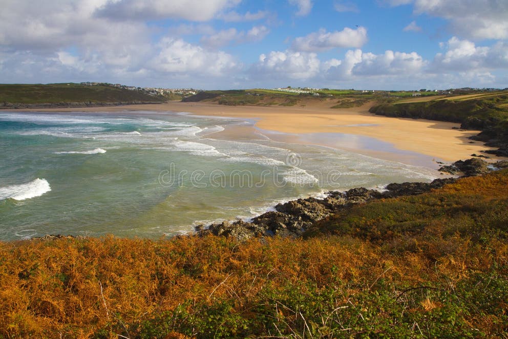 Autumn on the Cornwall Coast England Stock Image - Image of rocks ...