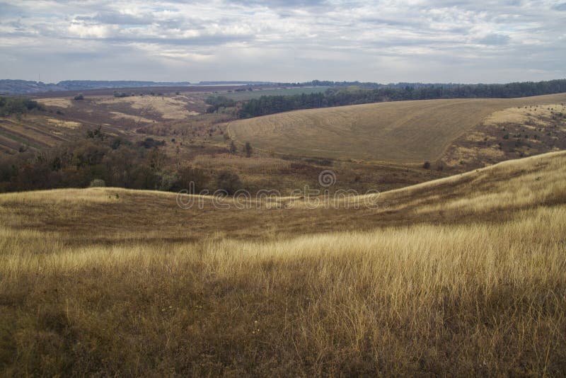 Autumn Country Hilly Landscape Stock Image - Image of landscape ...
