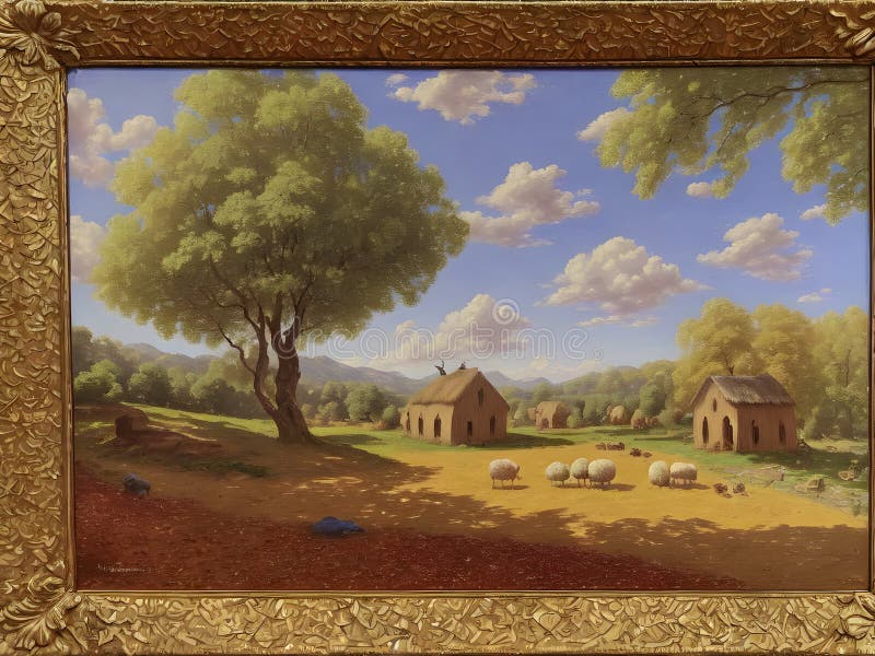 Autumn Countryside Landscape, Generative AI Illustration Stock Photo ...