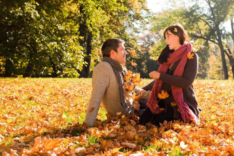 Autumn fall couple stock image. Image of cold, forest - 16480115