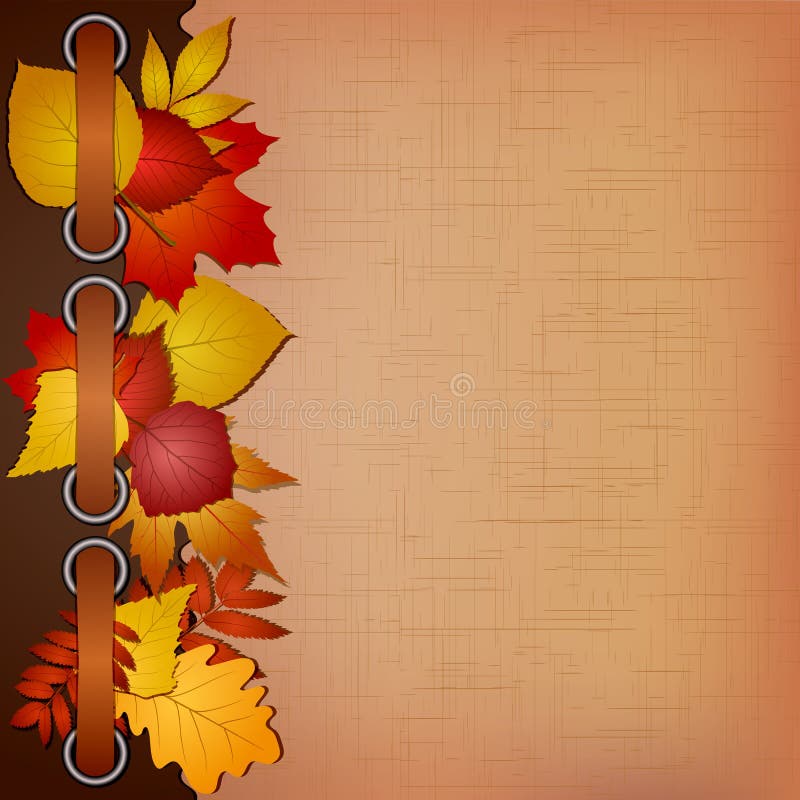 Autumn Cover for an Album with Photos Stock Vector - Illustration of ...