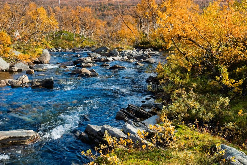 Autumn creek stock image. Image of ravine, flowing, boulder - 15976799