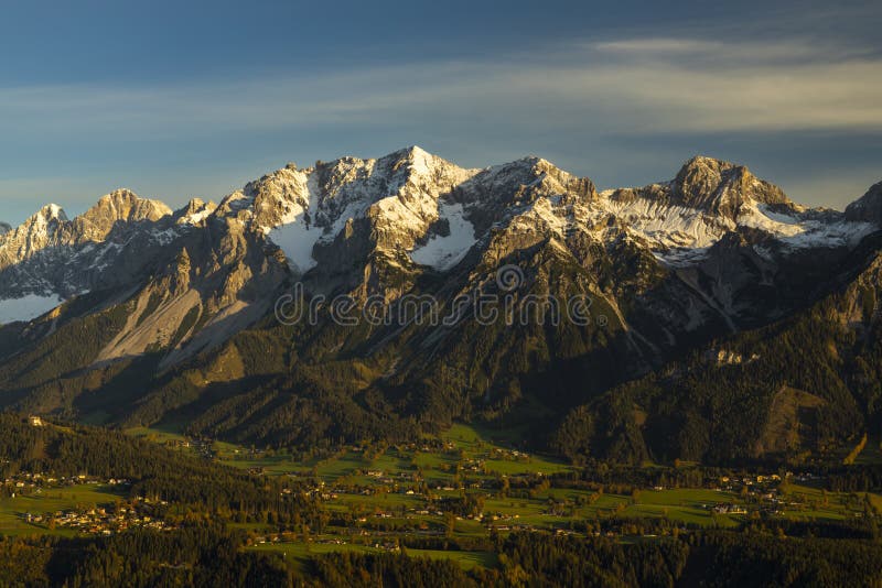 Autumn Dachstein Massif, Styria, Austria Stock Image - Image of austria ...