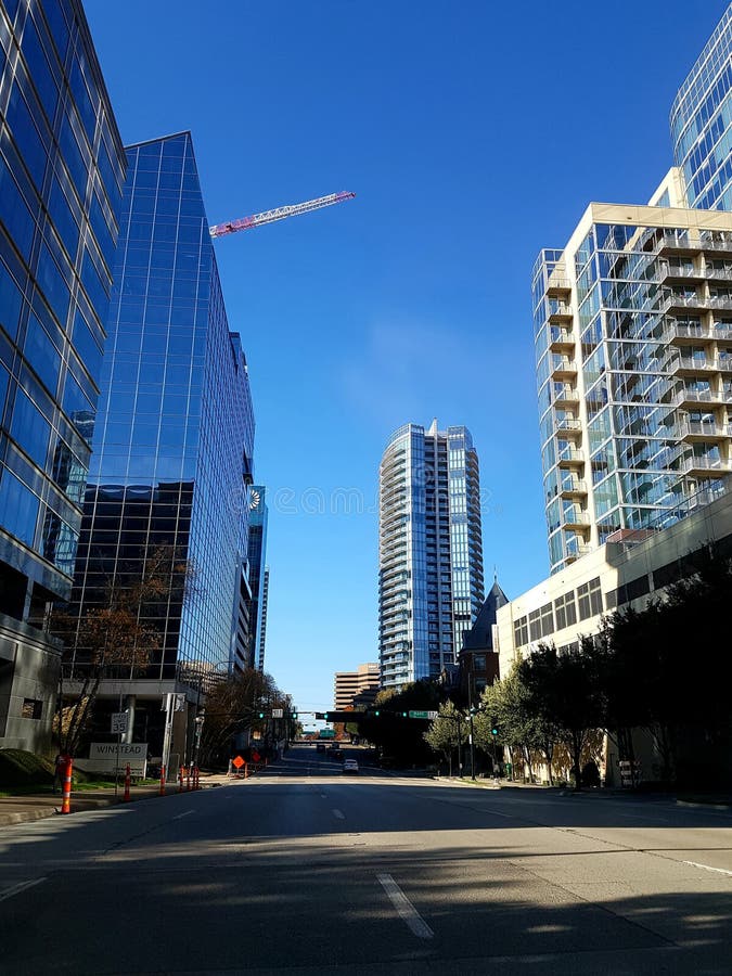 Autumn in Dallas downtown. stock image. Image of zebra - 187787295