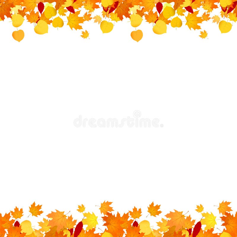 Autumn Decorative Lines with Leaves for Footers and Headers. Stock ...