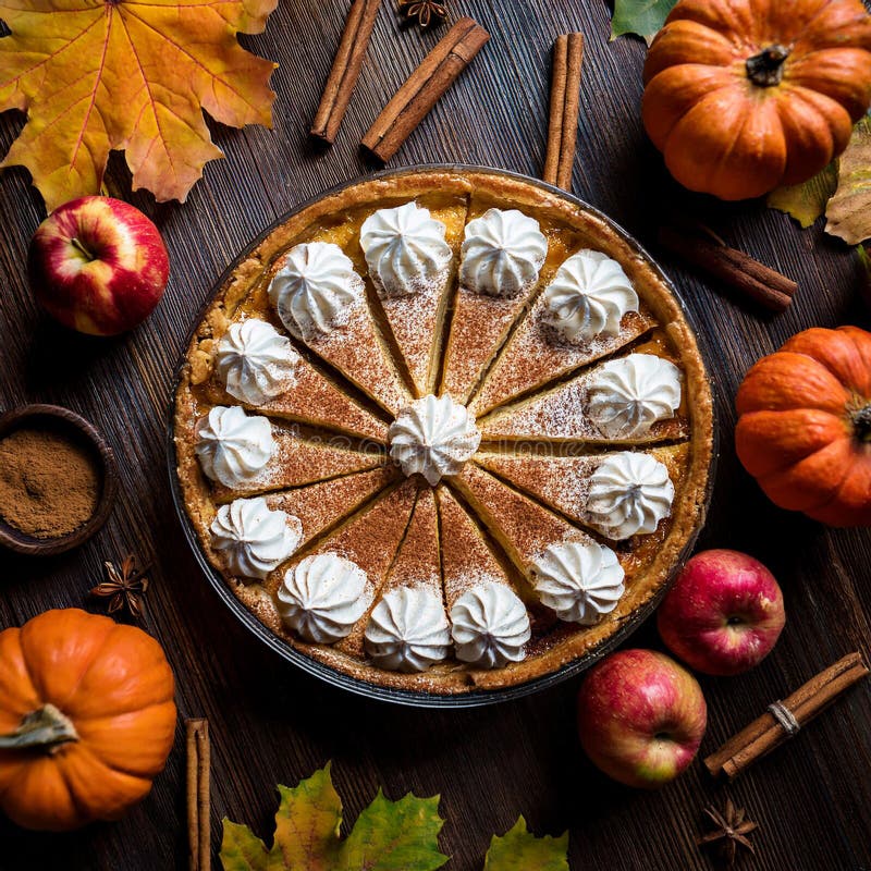 Autumn Delights Sliced Apple Pie Scene. AI Content Generation. Stock ...