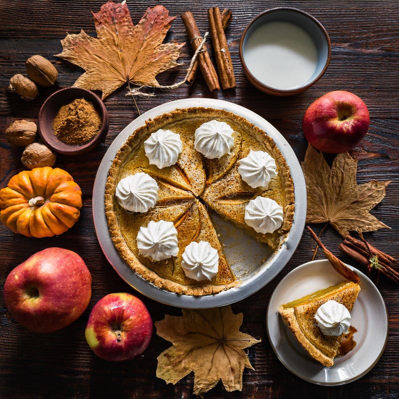 Autumn Delights Sliced Apple Pie Scene. AI Content Generation. Stock ...