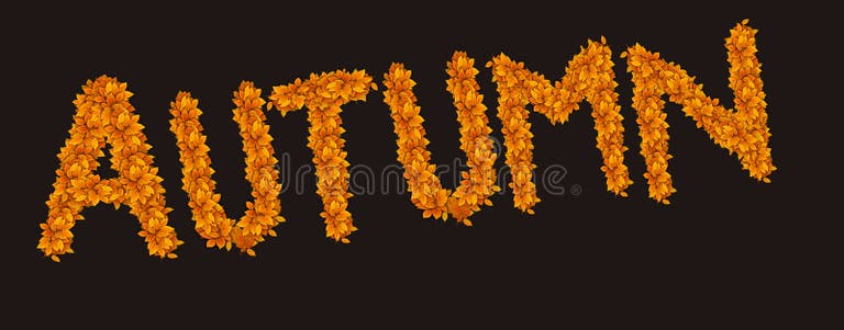 Autumn Design - Autumn Letters Stock Photo - Image of golden ...