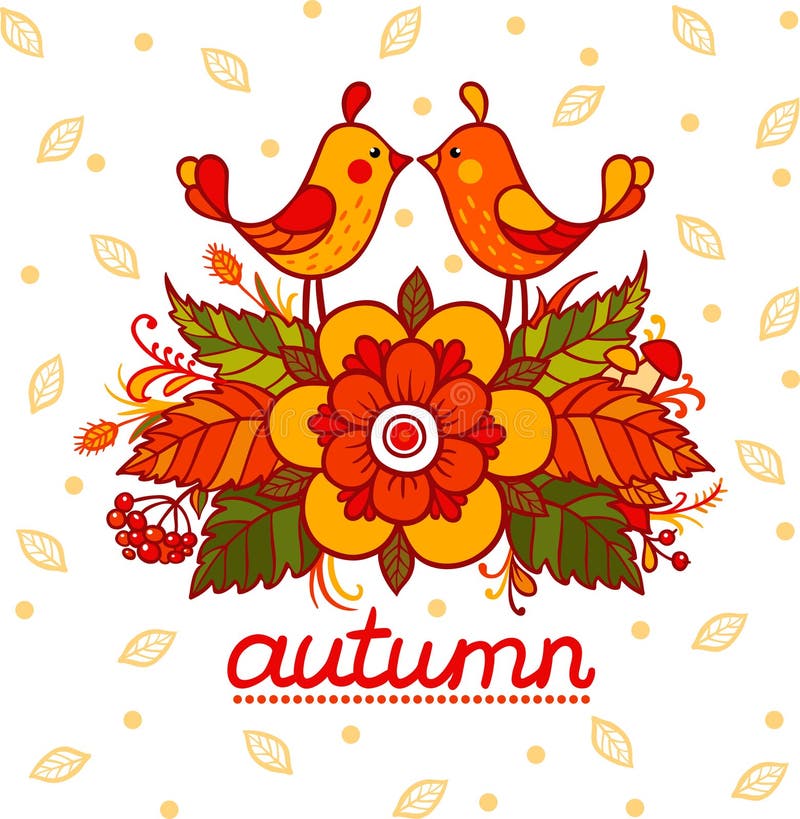 Autumn design stock vector. Illustration of banner, cute - 59881046