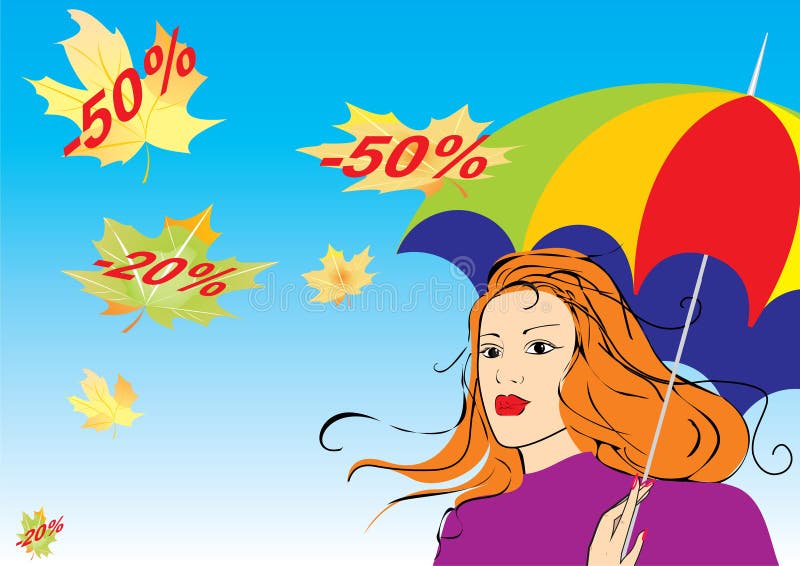 Autumn discounts stock vector. Illustration of offers - 16269229