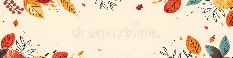 Autumn Doodles Color Background Stock Illustration - Illustration of ...