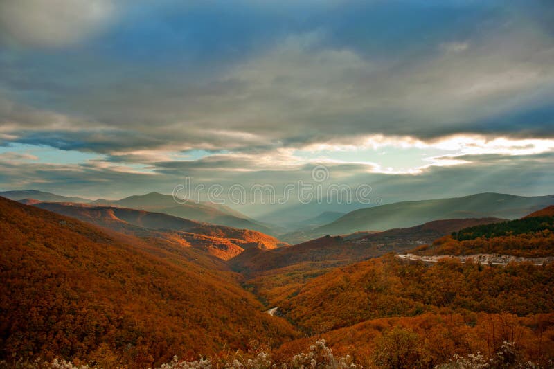 Autumn dramatic sky stock photo. Image of panorama, greece - 22320646