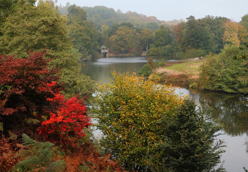 Autumn Colors on an English Cottage Stock Photo - Image of house ...