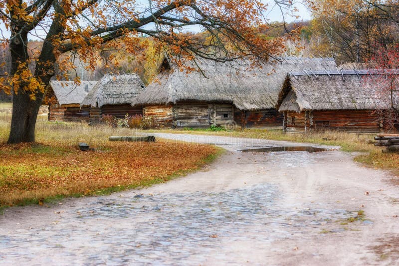 Autumn in Ethnic Museum Pirogovo Stock Image - Image of ancient ...