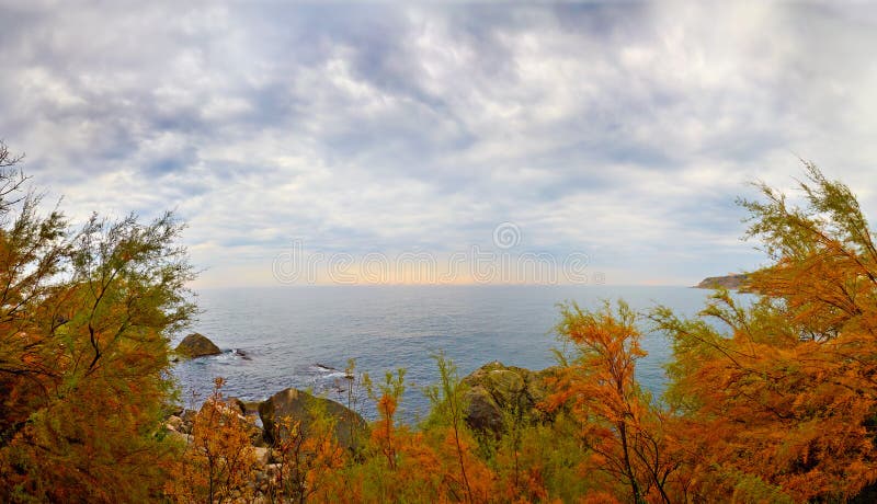 Autumn evening seascape. stock image. Image of water - 31331675