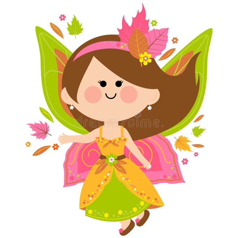 Beautiful Autumn Fairy. Vector Illustration Stock Vector - Illustration ...