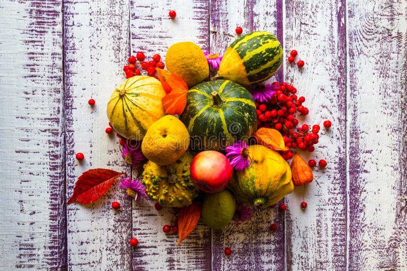 Autumn Fall Background Table Setting Background Vegetables Fruit Stock ...