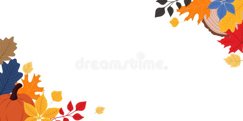 Autumn Fall Background with Various Autumn Leaves Decoration Stock ...