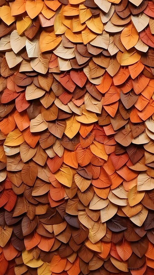 Autumn Fall Leaves Texture Background Stock Illustration - Illustration ...