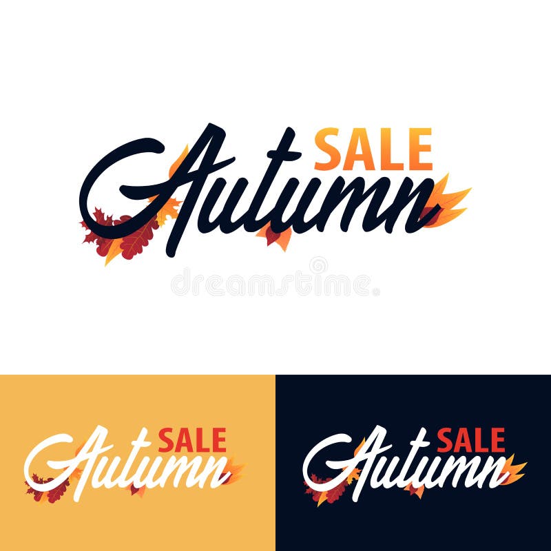 Autumn Fall Logo and Emblem. Vector Illustration. Stock Photo - Image ...