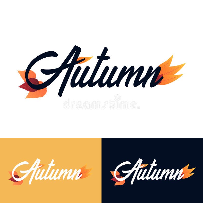 Autumn Fall Logo and Emblem. Vector Illustration. Stock Photo - Image ...