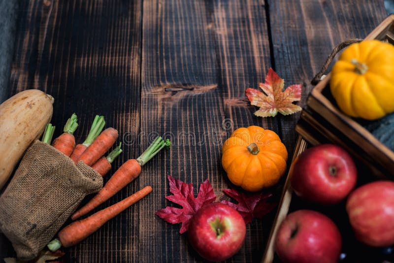 Autumn and Fall Season. Harvest Cornucopia and Thanksgiving Day Concept ...