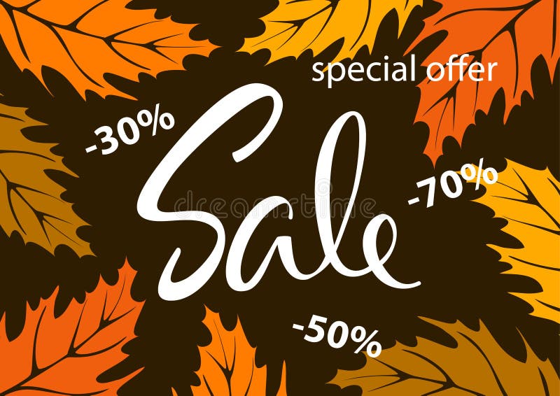 Autumn Fall Special Offer Discount Sale Banner Stock Vector ...