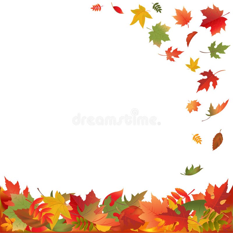 Falling Fall Leaves. Vector Stock Vector - Illustration of isolated ...