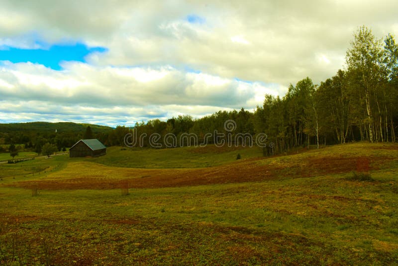 Autumn Farm in the Countryside in Quebec, Canada Stock Image - Image of ...