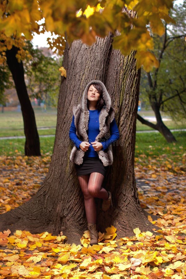Autumn Fashion Model Girl stock image. Image of model - 33041423