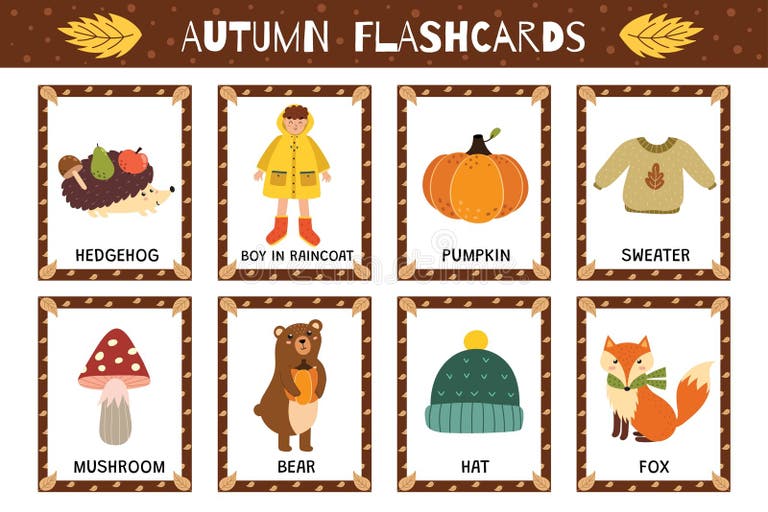 Autumn Flashcards Stock Illustrations – 56 Autumn Flashcards Stock ...