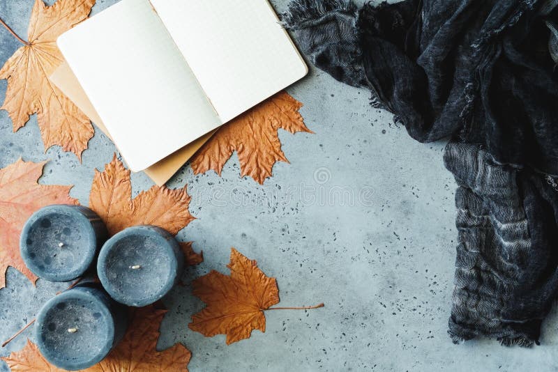 Autumn Flat Lay Composition Stock Image - Image of aromatic ...