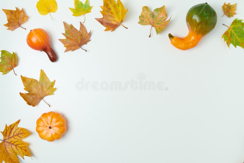 Autumn flat lay on white stock image. Image of flatly - 198146551
