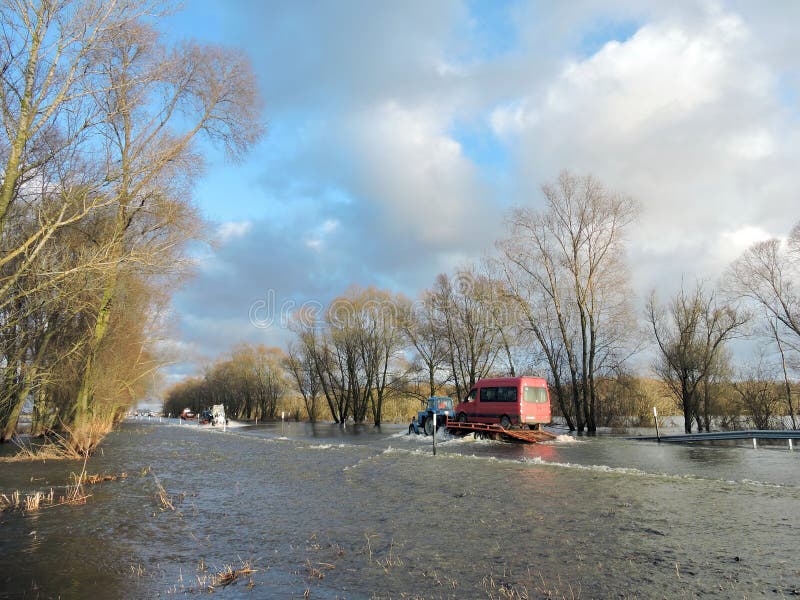 Autumn Flood on Field, Lithuania Stock Image - Image of nature, clouds ...