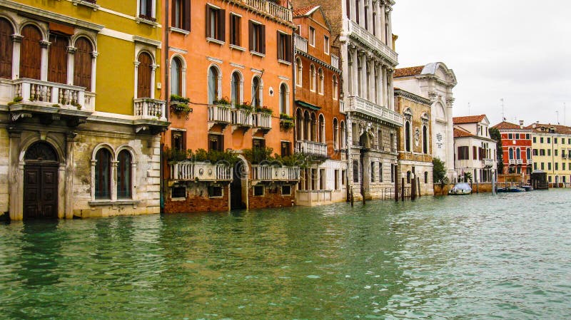 Autumn, Flooded Streets of Venice. Stock Image - Image of italy, venice ...