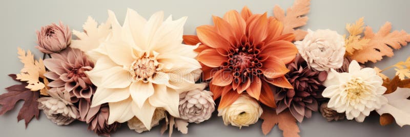 Autumn Flower Background with Muted Color Palette AI Generated Stock ...