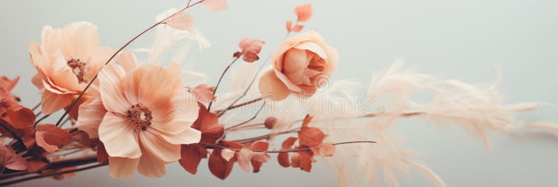 Autumn Flower Background with Muted Color Palette AI Generated Stock ...