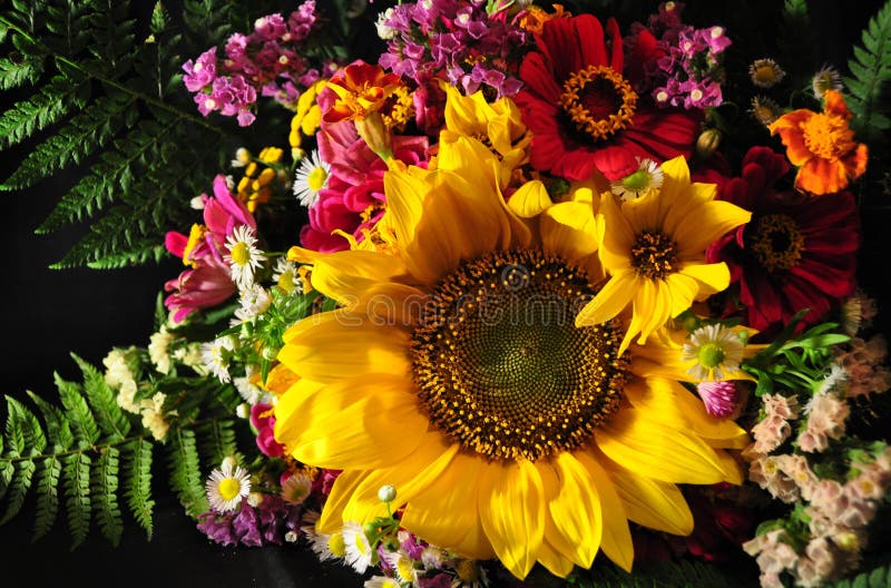 Autumn Flowers stock image. Image of bunch, fall, golden - 16993667