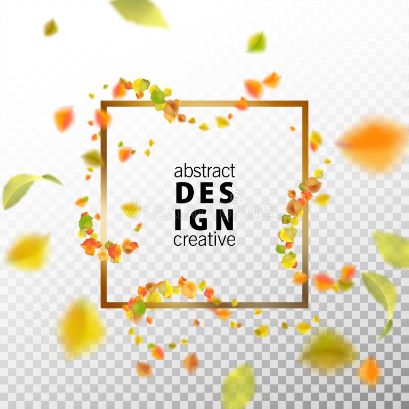Autumn Flying Leaves Vintage Abstract Background Stock Vector ...