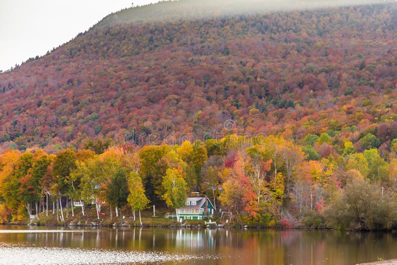 Autumn Foliage in Elmore State Park, Vermont Stock Photo - Image of ...