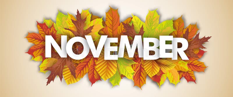 Autumn Foliage November Header Ilustración del Vector - Ilustración de ...