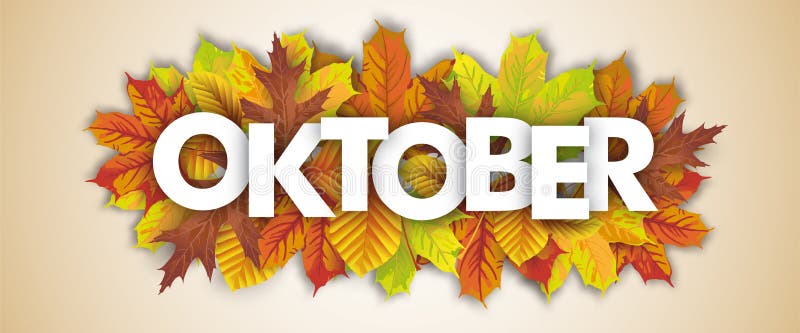 Autumn Foliage Oktober Header Vektor Illustrationer - Illustration av ...