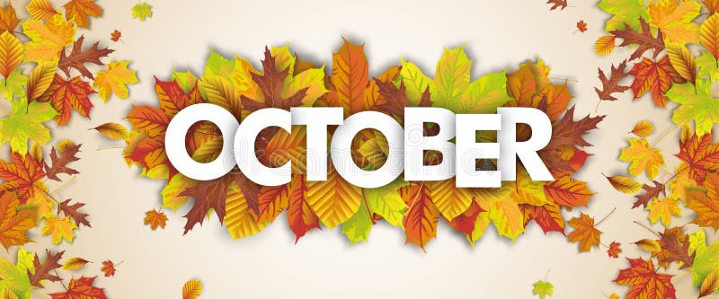 Autumn Foliage Fall Header October Stock Vector - Illustration of ...