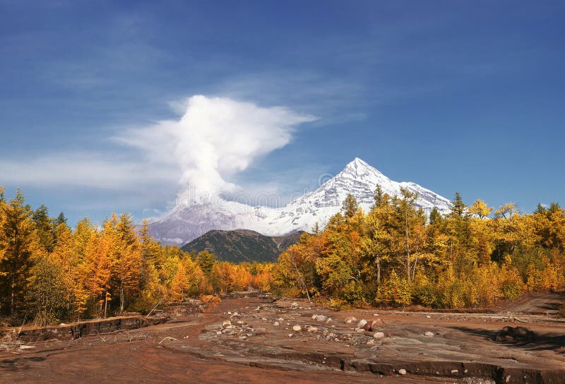 Autumn at the Foot of the Volcano Stock Photo - Image of canyon ...