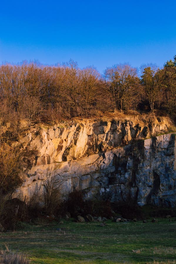 Autumn Forest on a Rocky Cliff Stock Photo - Image of foliage, cliff ...
