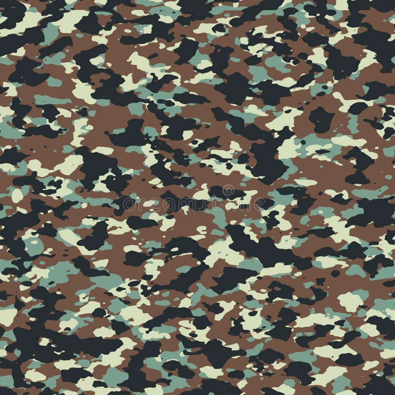 Autumn Forest Woodland Seamless Camo Pattern Stock Vector ...