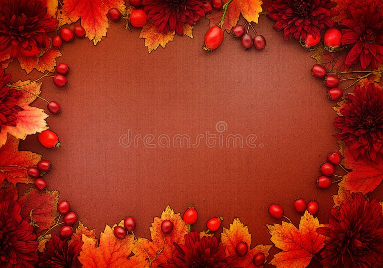 Autumn frame stock illustration. Illustration of flower - 7363672