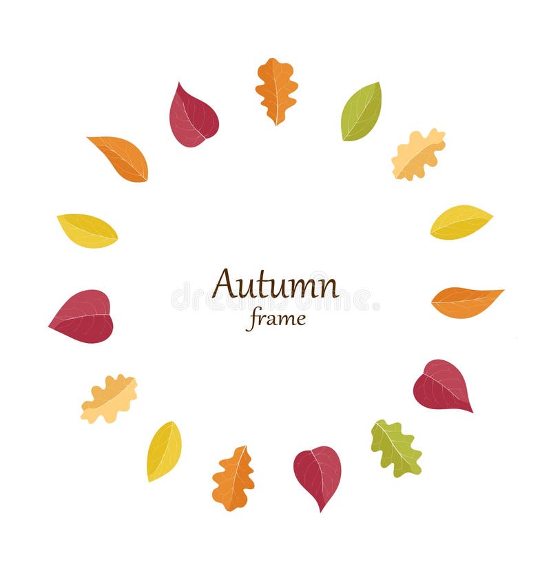 Autumn Frame, Autumn Background with Colorful Leaves. Stock Vector ...